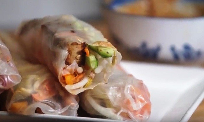 VG Gourmet | Ginger Sesame Rice Paper Rolls